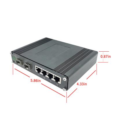 China Industrial Ethernet Switch with 4 TP Ports and 2 Fiber Ports for Integrating Networks for sale