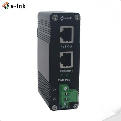 China 12~48V DC  Input Power over Ethernet Industrial Gigabit PoE+ Injector for sale