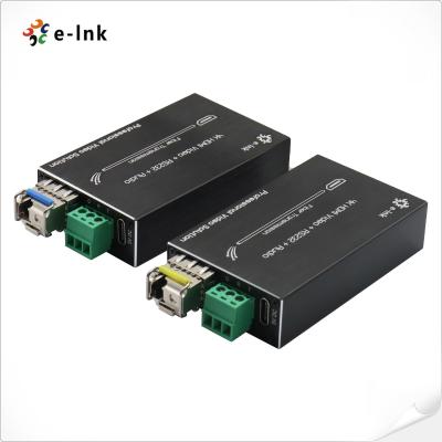 China 4K HDMI Fiber Extender Long Distance Transmission with RS232 and Stereo Audio for sale