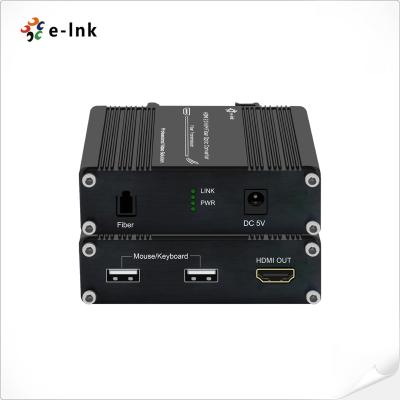 China Mini 4K HDMI 2.0 KVM USB Fiber Extender 300m OM4 LC Uncompressed 60Hz for sale