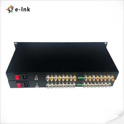 China 8Ch SD/HD/3G-SDI Fiber Converter with Loop-out 20km Transmission Rackmount for sale