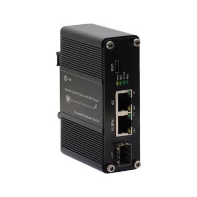 China Compact USB-C Ethernet Adaptor with Gigabit RJ-45 and Fiber Support for sale