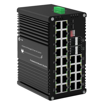 China L2+ Managed Ethernet Switch 24Port PoE+ 4SFP Slots Rugged Auto MDIMDIX for sale