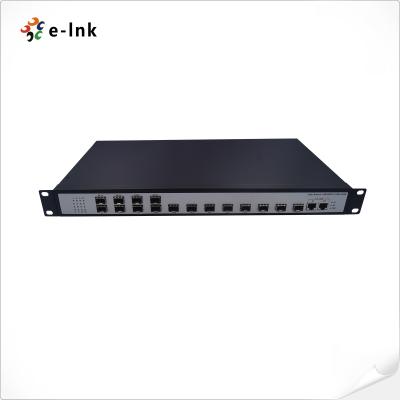 China Unmanaged Fiber Optic Switch 16 SFP Slots 2 Gigabit Ethernet Ports for sale