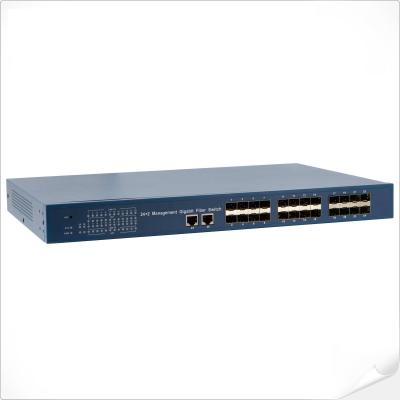 China Gigabit Managed Switch 24 SFP 2 Gigabit RJ45 Ports WEB Management Interface for sale