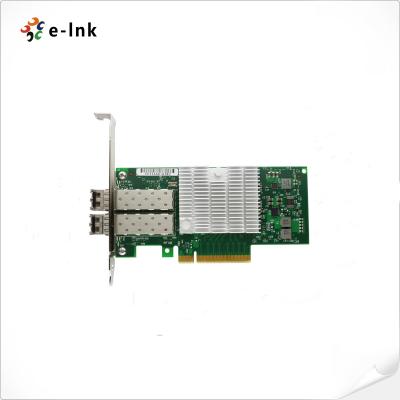 China 10 Gigabit Ethernet Card Dual SFP+ Ports Intel Chip High Performance for sale