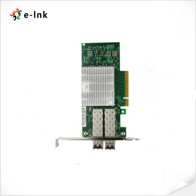 China 10 Gigabit Ethernet Card Dual SFP+ Ports Intel Chip High Performance for sale