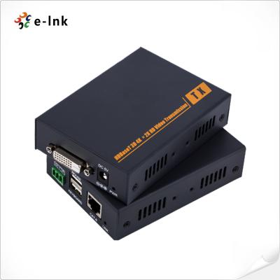 China DVI KVM Extender Single CAT6 Cable 4K Resolution RS232 Control Support for sale