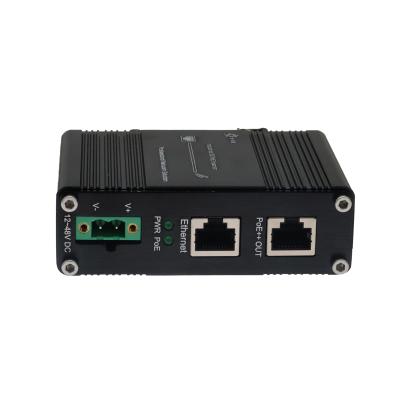中国 産業用10G PoE+インジェクター 30W IEEE802.3at 12–48VDC 広範囲入力 販売のため