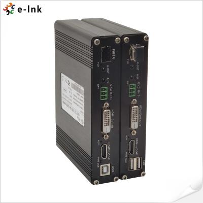 China 1-Ch DVI KVM Fiber Extender w USB, RS232 Audio GPIO 1080P 60km for sale