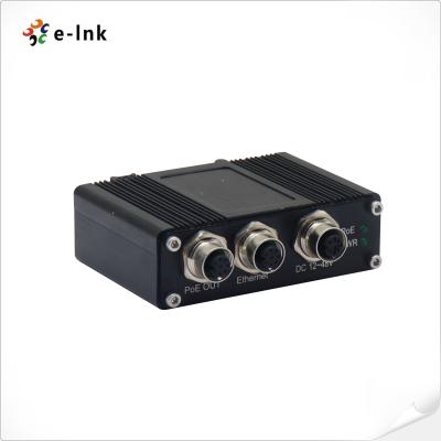 China EN50155 Industrial Gigabit 10/100/1000M/2.5G/5G 90W PoE Injector with M12 connector for sale