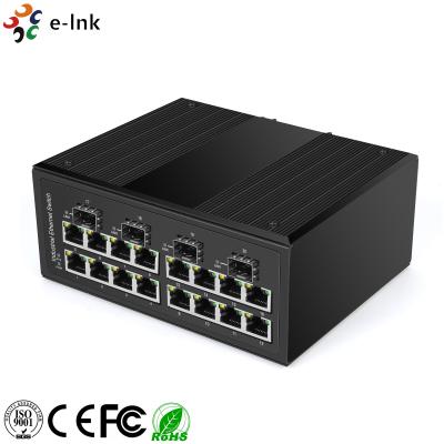 Cina Nessun porto industriale 100/1000BASE-X SFP del porto 10/100/1000BASE-T 4 del commutatore 16 di POE di Ethernet del fan in vendita