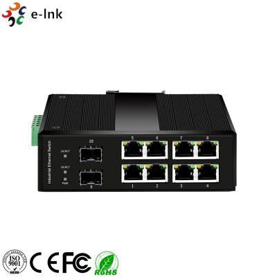 Cina 10/100/1000M potere di PoE di 8 porti sopra il porto 100/1000M SFP IP40 del commutatore 2 di gigabit di Ethernet in vendita
