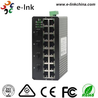 China Hafen 16 10/100Base-T + 4 tragen industriellen Ethernet-Schalter 1000BASE SFP zu verkaufen