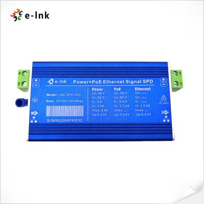 China 10/100/1000M Gigabit Poe Injector , Ethernet Power PoE Surge Protector IP 20 for sale