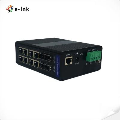 Cina Il commutatore industriale 8 di POE di Ethernet di caso di alluminio IP40 Ports con la base-x 100/1000 SFP in vendita