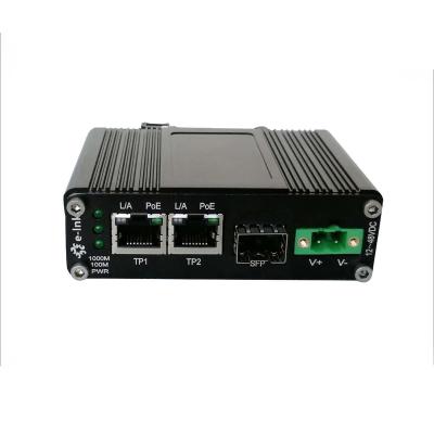 Cina Opzioni di Ethernet della fibra di media del convertitore 60W PoE+ di BACCANO del supporto industriale della ferrovia/parete durevoli in vendita