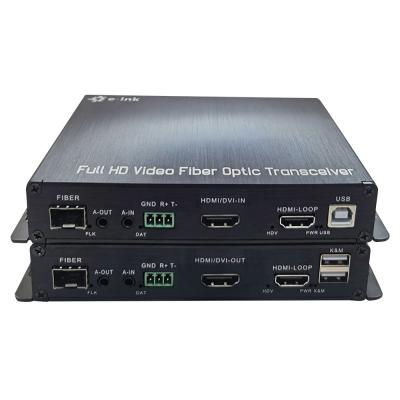 China RS232 BIDI Audio 2.97Gbps HDMI KVM Over Fiber Extenders for sale