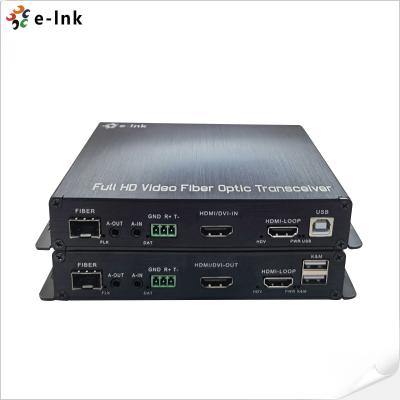 China RS232 BIDI Audio 2.97Gbps HDMI KVM Over Fiber Extenders for sale