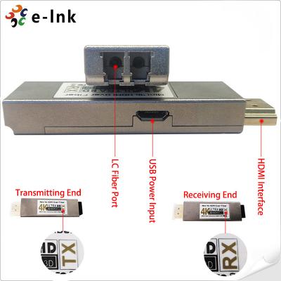 China Mini 4K HDMI Optical Extender Uncompressed Multimode USB Input 300M for sale