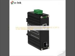 Mini Industrial PoE Media Converter 100 1000BASE-X SFP To 10 100 1000BASE-T 30W