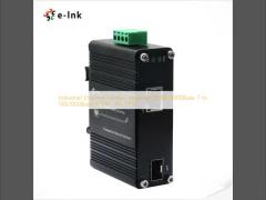 Industrial Ethernet Media Converter 10/100/1000Base-T to 100/1000Base-X SFP -40~75°C