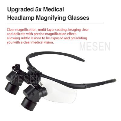 China Oental Medical Oral Corner 5X Vergrootglas Tandheelkundige Lupe koplamp Draadloze Draagbare Tandheelkundige Chirurgische Lupe Met Koplamp for sale