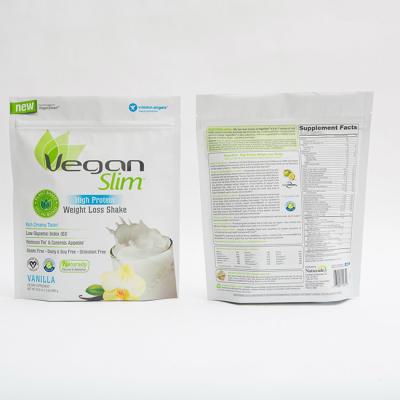 China Das Verpacken der Lebensmittel 1.5LB 100mm sackt den proteinreichen Plastik-140 MIC Zip Lock Stand Up Beutel ein zu verkaufen