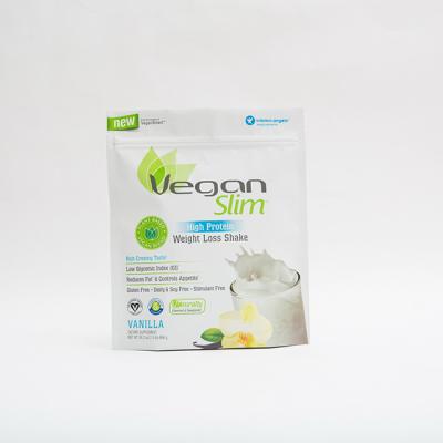 China Das Verpacken der Lebensmittel 1.5LB 100mm sackt den proteinreichen Plastik-140 MIC Zip Lock Stand Up Beutel ein zu verkaufen