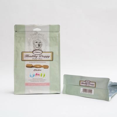 Cina Sacchetto dentario canino d'imballaggio del fondo piatto di masticazioni della borsa dell'alimento per animali domestici di 17.77OZ 75mm con la chiusura lampo in vendita