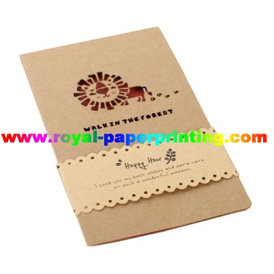China customize die cutting and colorful printed paper cards/greeting cards for sale