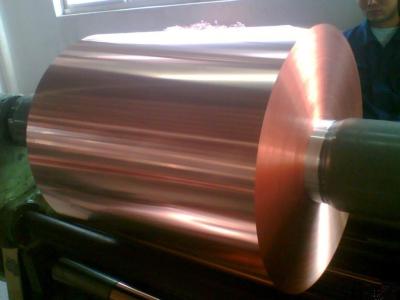 China High Purity Soft 10um Conductive Copper Foil Rolls for sale