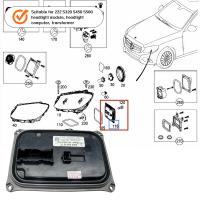 China LED Control Unit Module for Mercedes Benz E Class W213 S213 Headlamp DRL for 2017 E200 E300 E350 E500 After Condition for sale