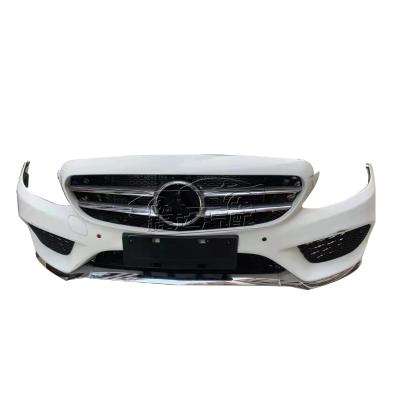 China Front Bumper for W205 Body Kit Grille Grill Bumper Set for Mercedes Benz W205 Bodykit C180 C200 C260 C300 2015-2019 for sale