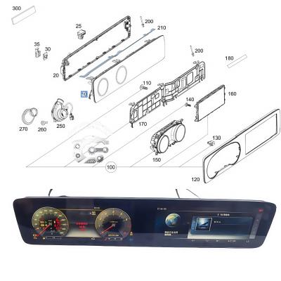 China Upgraded Premium Dual LCD Dashboard Display Screen for Mercedes Benz AMG 463 G350 G450 G500 G63 Dashboard Display Screen for sale
