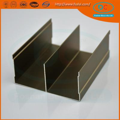 China 6063 T5  ss brush aluminum window profile, Power coated aluminum window section, window profile for sale