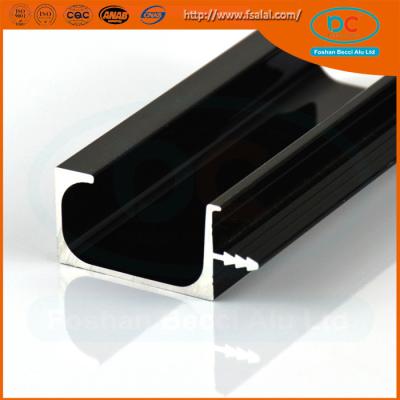 China SS brush, champange, Glossy aluminum G shape extruded profile,aluminum kitchen section for sale