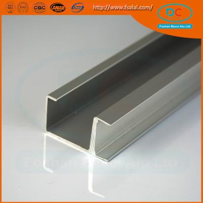 China G shape SS brush, champange, Glossy aluminum G shape extruded profile,aluminum kitchen section for sale
