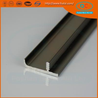 China G shape SS brush, champange, Glossy aluminum extruded profile,aluminum kitchen section for sale