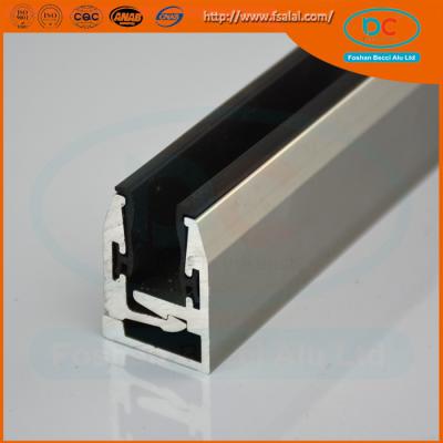 China Chorme, CP Brush aluminum wardrobe profile, aluminum section, sliding wardrobe aluminum profile for sale