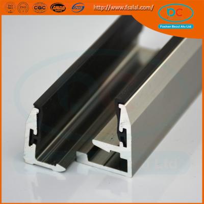 China Customed Champagne aluminum wardrobe profile, aluminum section, sliding wardrobe aluminum profile for sale