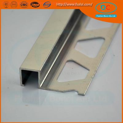 China 6063 Chorme Aluminum tile trim ,aluminum extrusion for sale