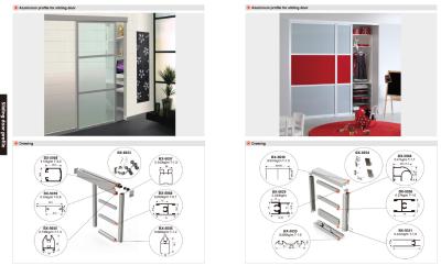 China 6063 T5 Matt aluminum wardrobe profile, wardrobe profile,SS brush aluminum profile for sale