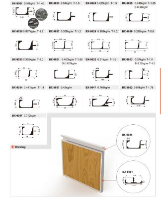 China Indian G shape  Matt aluminum kitchen profile, wardrobe profile,SS brush aluminum profile for sale