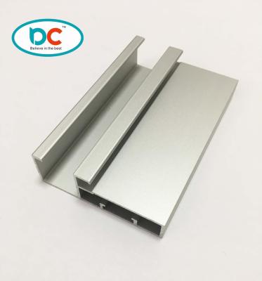 China 6000 series glossy aluminum kitchen profile for 4mm glass with gasket for sale