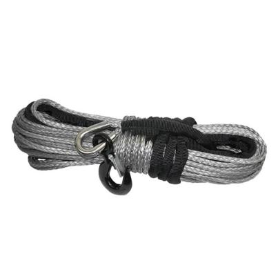 China 12mm*30m Harbor Freight Winch Rope With Hook , Offroad Nylon Winch Cable for sale