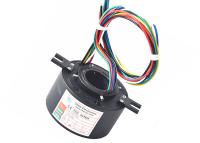 China 6x15A Industrial Slip Ring 38mm Through Hole One Side Cable Outlet for sale