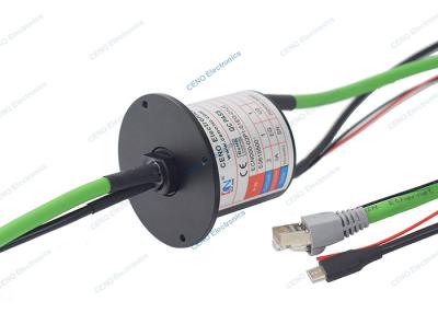 China USB 2.0 Signal Slip Ring met 1000M Gigabit Ethernet en elektriciteit for sale