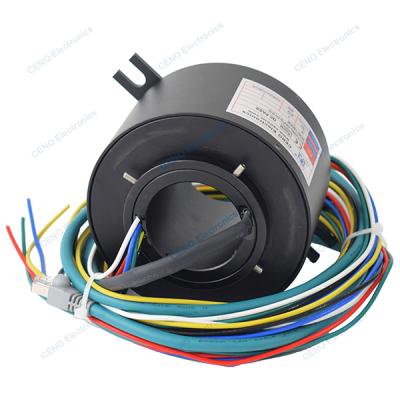 Китай Через отверстие скользящего кольца с электрическим питанием и Ethernet сигнал для промышленного робота продается