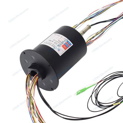 Integrate FORJs Slip Ring with Electric Power and 3 Fiber Optic Rotary Joint